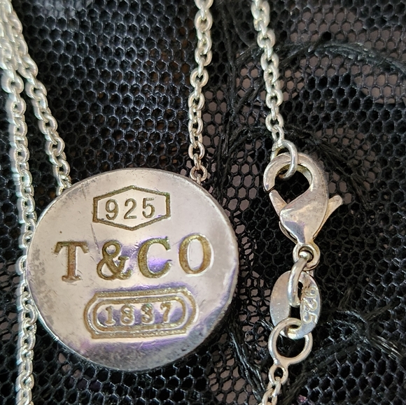 Tiffany & Co. | Jewelry | Tiffany Co 837 925 Silver Concave Pendant And Chain Preloved | Poshmark